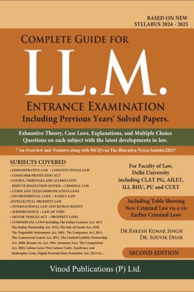 Complete Guide For Ll M Entrance Examination Including Previous Years Solved Papers